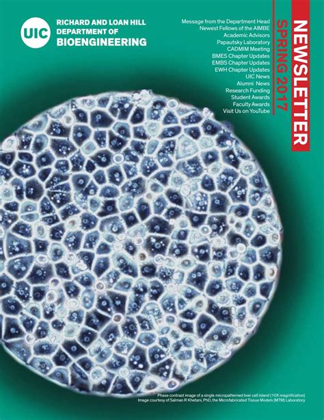 Uic Bioengineering Spring 2017 Newsletter By Uic College Of Engineering