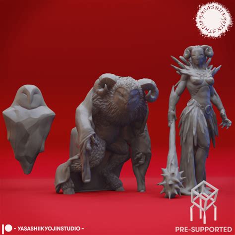 3d Printable Auril All Forms Bundle Tabletop Miniatures Pre Supported By Yks Miniatures