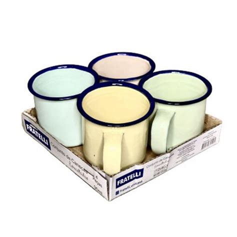 Jogo C 4 Caneca Esmaltada Diversas Cores Café Roça Fazenda Em Promoção Ofertas Na Americanas