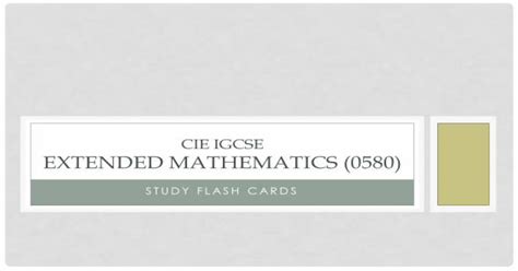 Pdf Mathematics Extended Flashcards Dokumentips