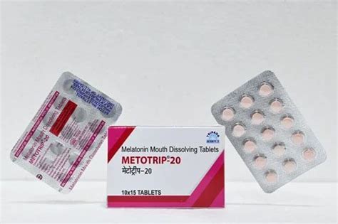 Metotrip Melatonin 20mg Tablets Packaging Type 1015 At ₹ 480stripe