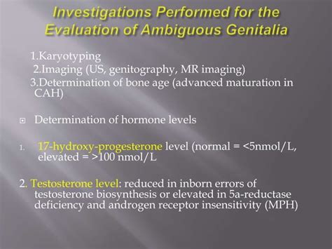 Imaging Ambigous Genitalia Ppt