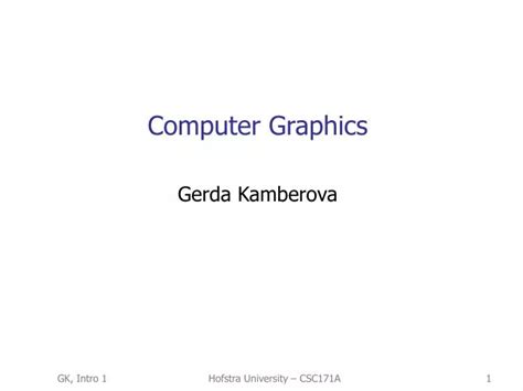 PPT Computer Graphics PowerPoint Presentation Free Download ID 4752747