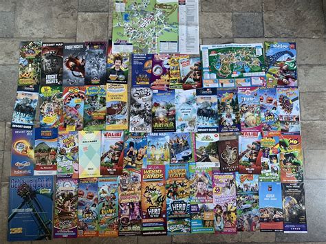 50 X Theme Park Maps Brochures Roller Coaster Amusement For Sale Justdisney