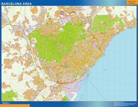 Mapa Barcelona Area Metropolitana Tienda Mapas De Barcelona