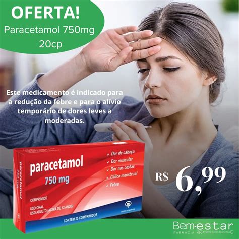 Farmácia Paracetamol é Um Analgésico E Antipirético Sendo Indicado Para A Alívio Da Dor De