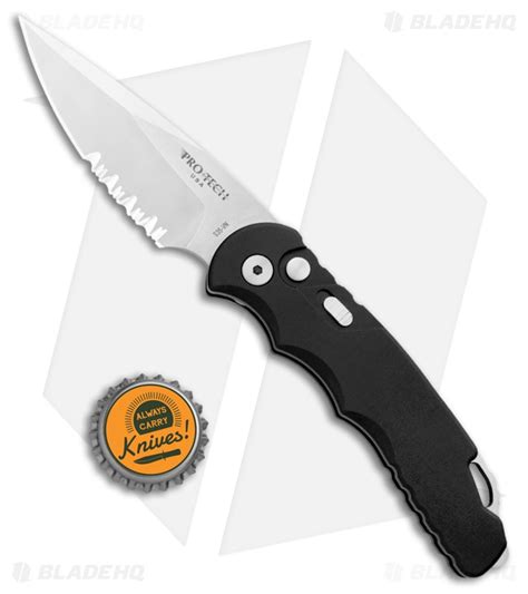 Pro Tech Tr 5 Automatic Knife Serratedstonewashed Blade Hq