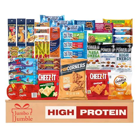 Jumbo Jumble Snack Box 40 Count Protein T Care Package