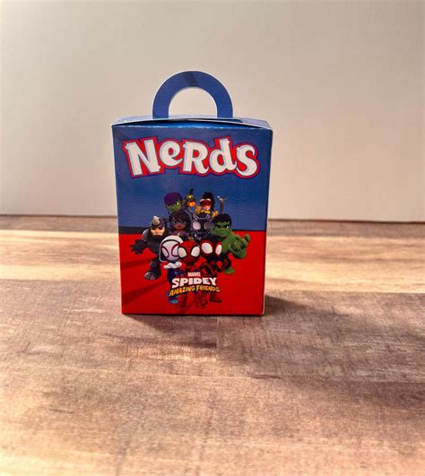 Spider And Friends Nerds Box Personalized Nerds Personalized Nerds Box Custom Nerds