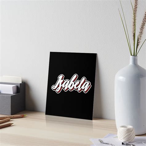 Isabela First Name Hand Lettering Design Art Board Print For Sale