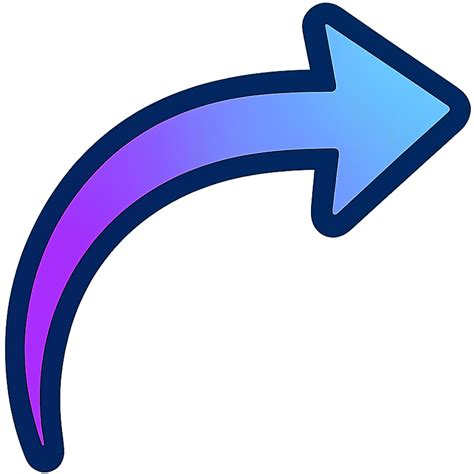 Gradient Curved Arrow Png Free Download 27 Arrow Png