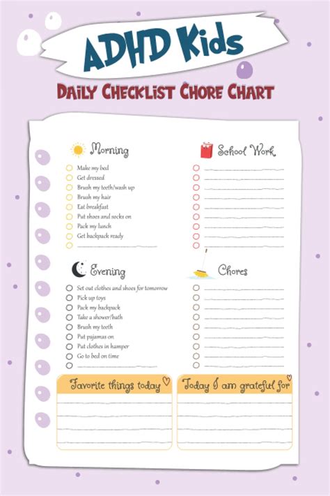Daily Chore Routine Chart