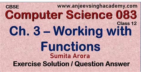 Class 12 Computer Science Sumita Arora Exercise Solution Of Ch 12