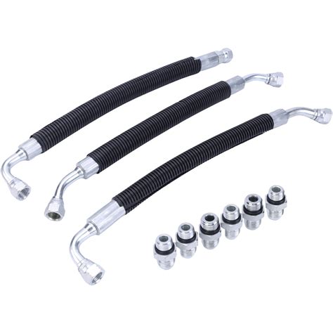 Gsuatey High Pressure Oil Pump Hpop Hoses Lines Kit And Crossover Line Compatible For Ford