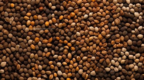 Different Types Of Seeds In Cups Background Grain Millet Tableware