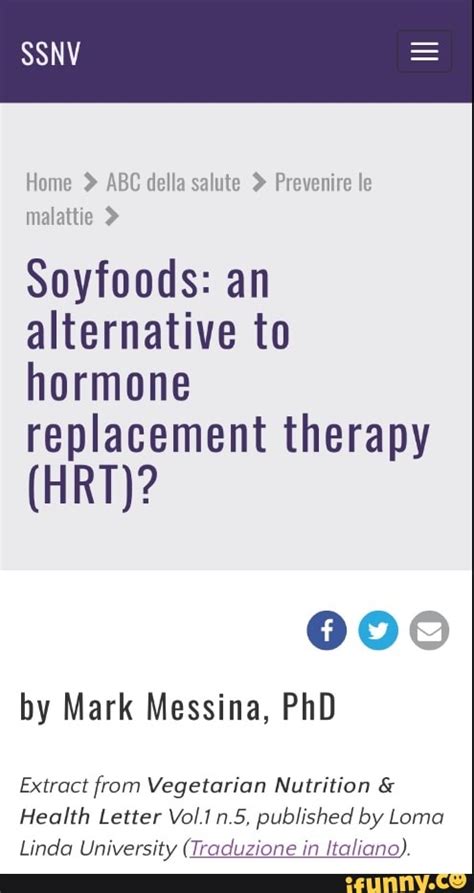 Ssnv Home Abc Della Salute Prevenire Le Malattie Soyfoods An Alternative To Hormone