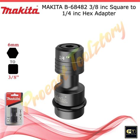 Makita B 68482 38 Inc Square To 14 Inc Hex Adapter Vt Lazada