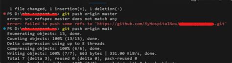 Git Push Error Src Refspec Master Does Not Match Any Devops Support