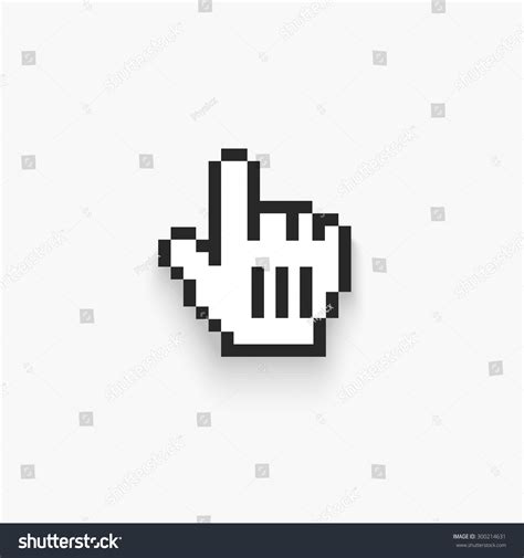 Vector Mouse Hand Cursor Isolated On Stock Vector Royalty Free Shutterstock