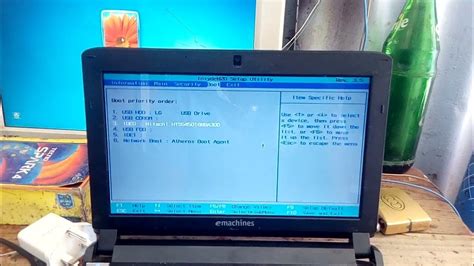 How To Boot From Usb On Emachine Em350 Laptop Youtube