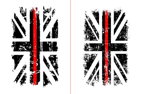 Thin Red Line Uk Flag Design Graphic By Crafts Station · Creative Fabrica