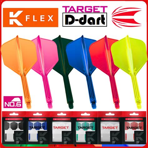 Target K Flex Darts Flight No 6 Shape K Flex Neon Integrated Dart
