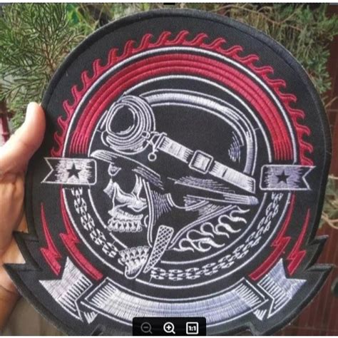 Jual Bordiran Back Patch Besar Jaket Motorhead Merah Shopee Indonesia