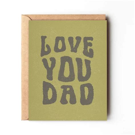 Love You Dad Simple Fathers Day Card Dad Cards Love You Dad