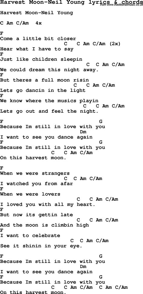 Neil Young Harvest Moon Guitar Chords