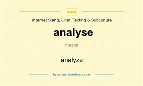 What Does Analyse Mean Definition Of Analyse Analyse Stands For
