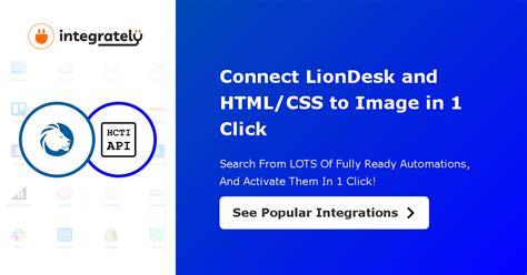 How To Integrate Liondesk And Htmlcss To Image 1 Click ️ Integration