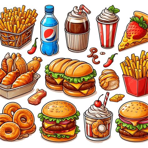 Fast Food Cartoon