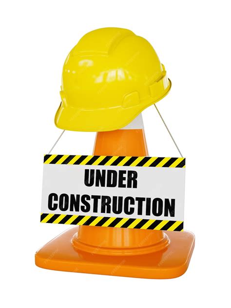 Premium Photo Under Construction Concept Background Yellow Hard Hat