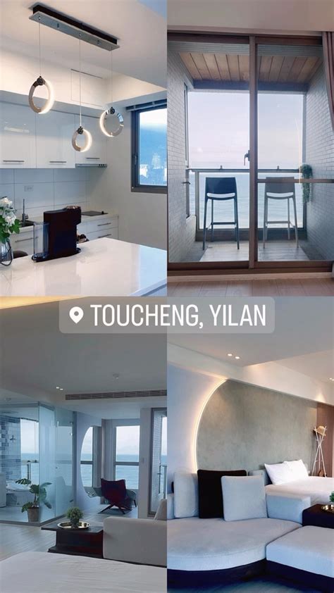 ㄅㄅ的ㄅ 📍宜蘭頭城 Moon海之子 沒有官網只能在airbnb訂唷 一推開門映入眼簾的就是龜山島以及整片海景 房間非常乾淨 管家也會耐心介紹房間細節 有小廚房可以簡單開伙 還有浴缸 陽台