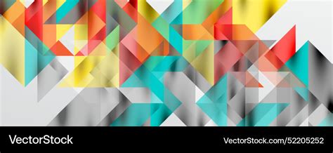 Tech Minimal Overlapping Triangle Shapes Elements Vector Image