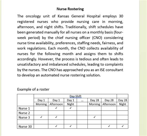 Solved Given 30 Nurse With Two Level Of Nurse Level 1 And