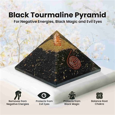 Buy Black Tourmaline Orgonite Pyramid Solava World