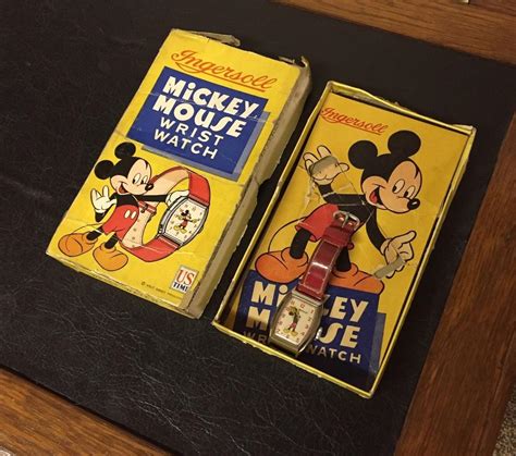 Ingersoll Us Time Curved Mickey Mouse Character Watch W Box And Paperwork Works 1851594205