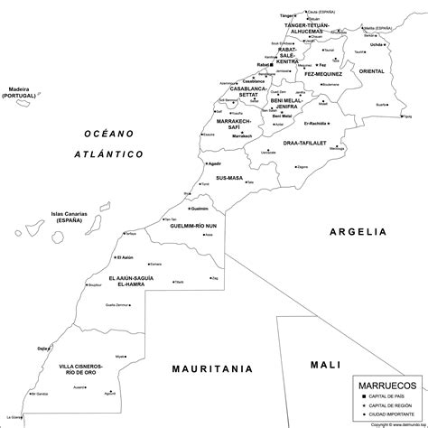 Mapa De Marruecos Ciudades Regiones Y Político 2024