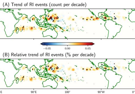 Spatial Distributions Of Increasing Trend In A Counts And B Ratios Download Scientific