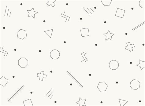 Abstract Black And White Retro Geometric Shapes Pattern 678009 Vector