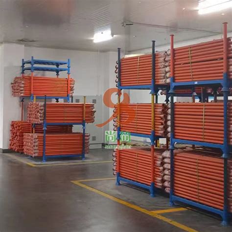 定制冷库食品存放架仓储货架 柱式托盘 可拆卸组合抽插管式堆垛架 阿里巴巴