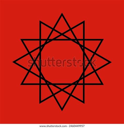 Dodekagram Satanic Symbols Medieval Occultism Magic Stock Vector
