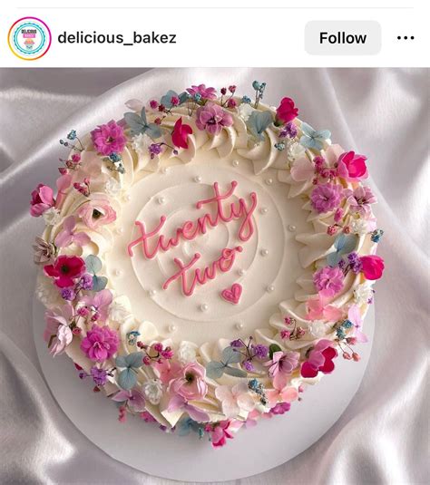 Pretty Birthday Cake With Happy New Year Message