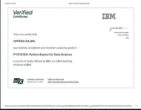Ibm Python Datascience Uppara Rajini
