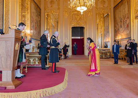 His Majesty King Charles Iii King Of The United Kingdom Awarded Ace Violinist Dr Jyotsna
