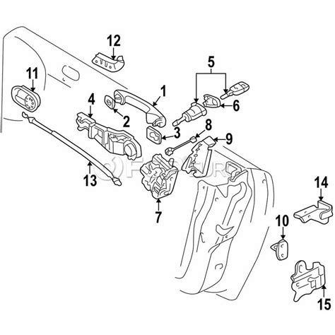 Audi Door Latch Cable Genuine Audi 8n0837085 Fcp Euro