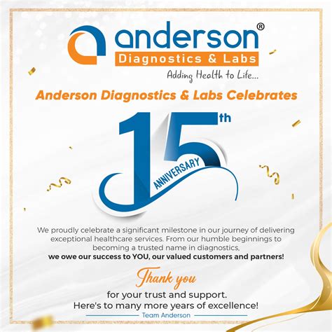 Anderson Labs 15 Years Of Excellence In Healthcare Diagnostics