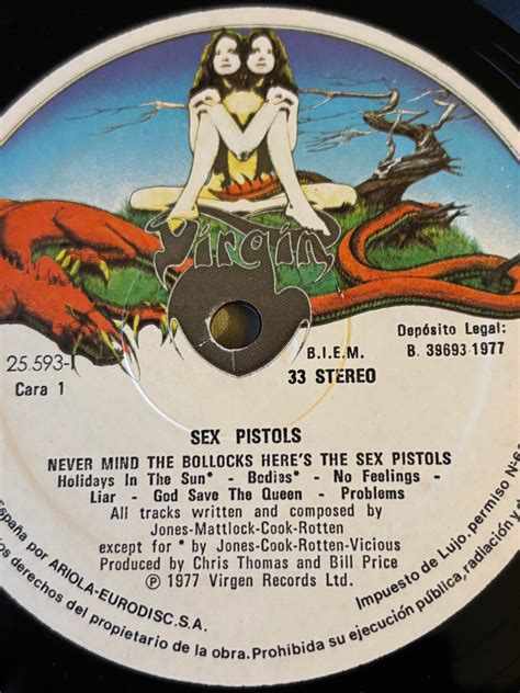 Sex Pistols Nmtb Spanish First Pressing With Coloured Labels