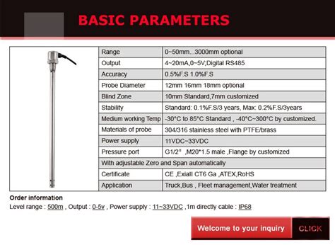 Simple Installation Capacitive Underground Water Tank Level Sensor